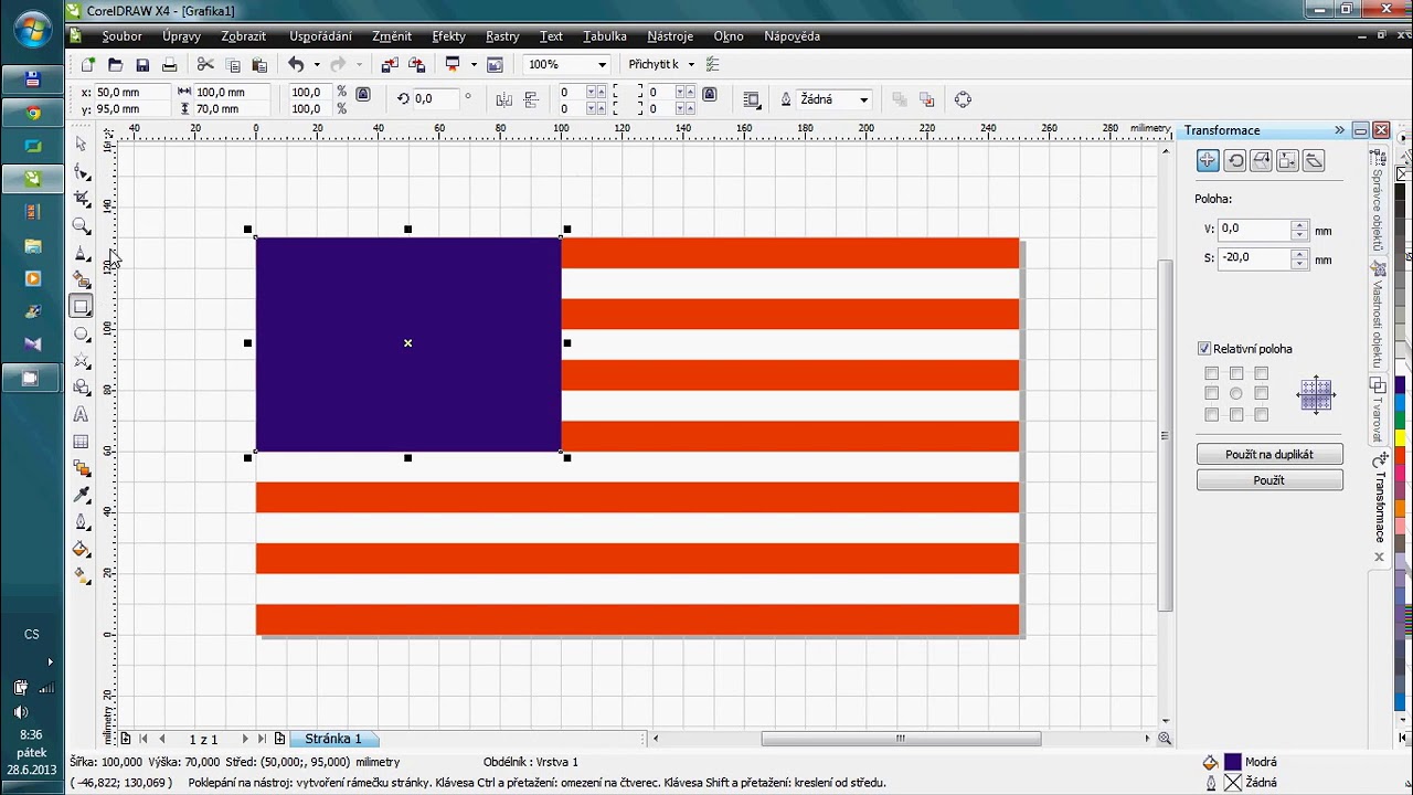 Exercise for Corel Draw - Flag of the United States - YouTube