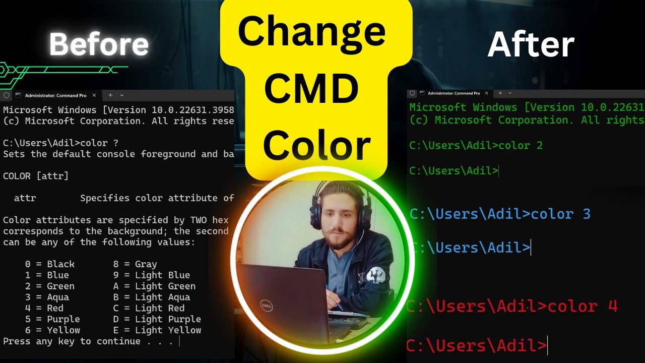 How to Change CMD (Command Prompt) Color | CMD tricks and hacks in ...