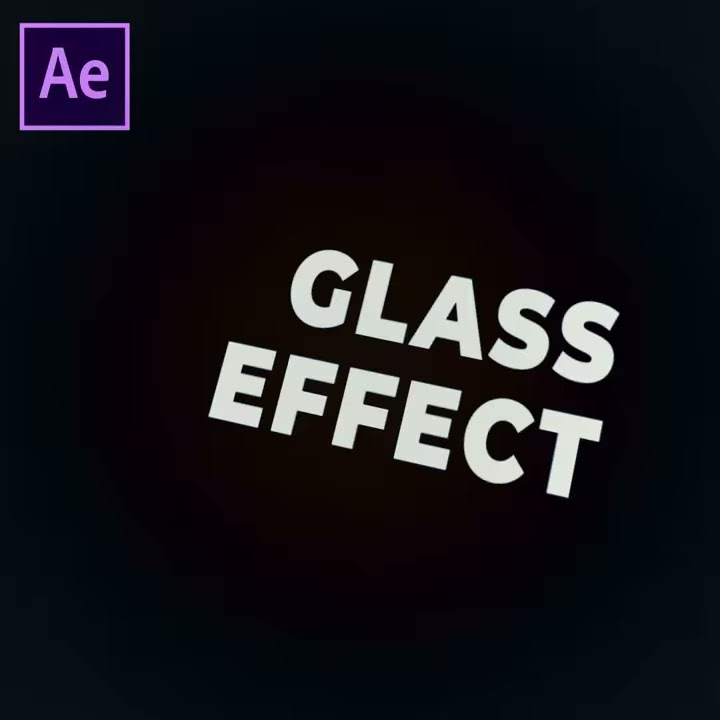GLASS EFFECT After Effects Tutorial - YouTube