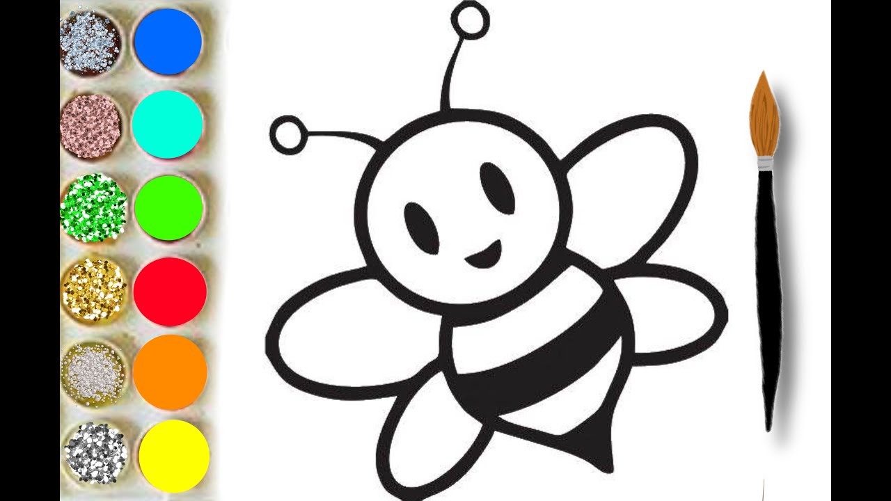 Bolalar uchun asalari rasm chizish | How to draw a bee - YouTube