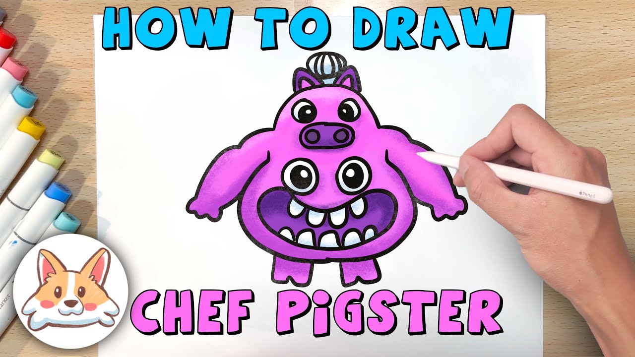 How To Draw Chef Pigster EASY | Garten of Banban - YouTube