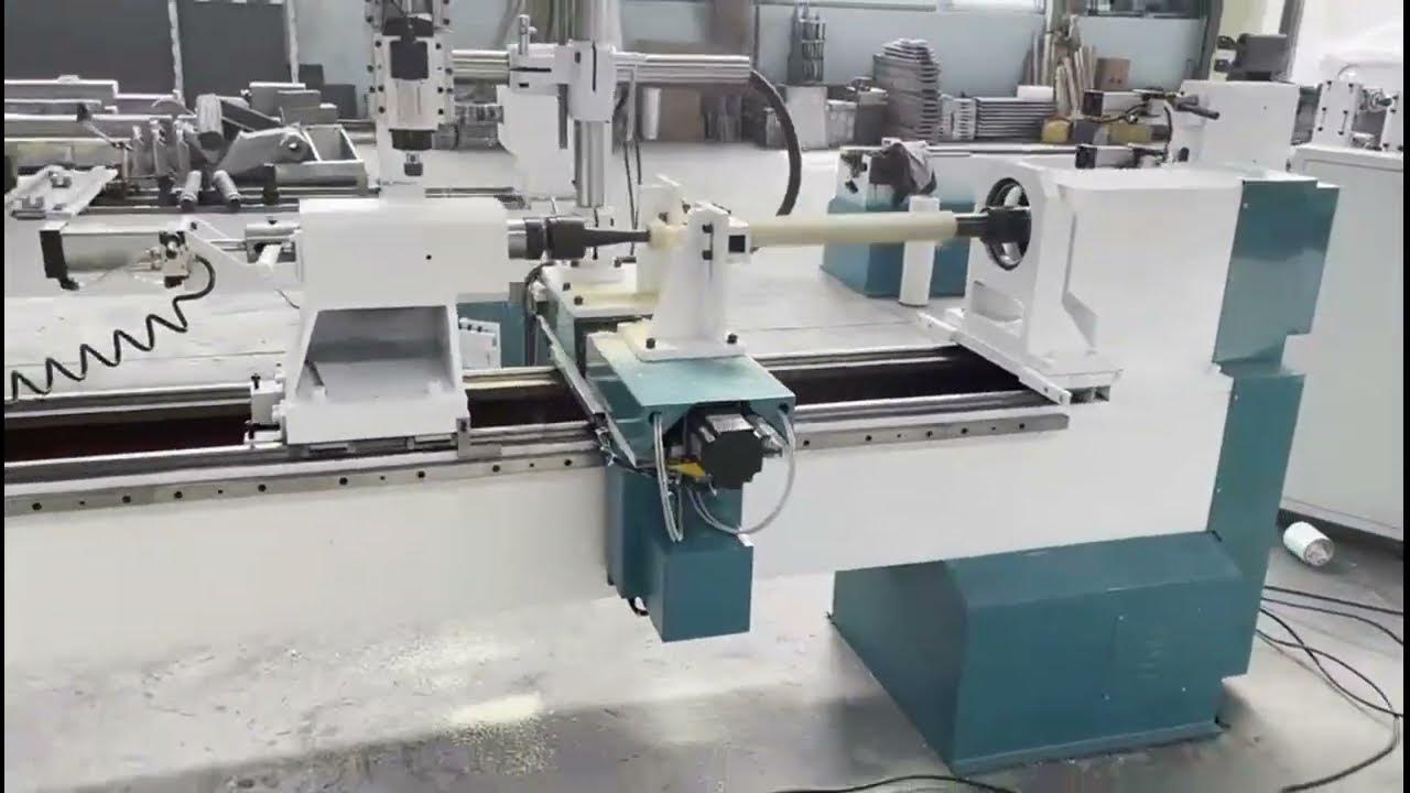 Multifunctional CNC Wood Lathe Turning Machine With Auto Loading System, Polishing, Milling ...