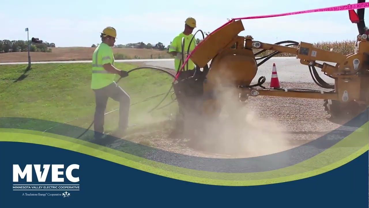 Linemen Plowing Primary Underground - YouTube