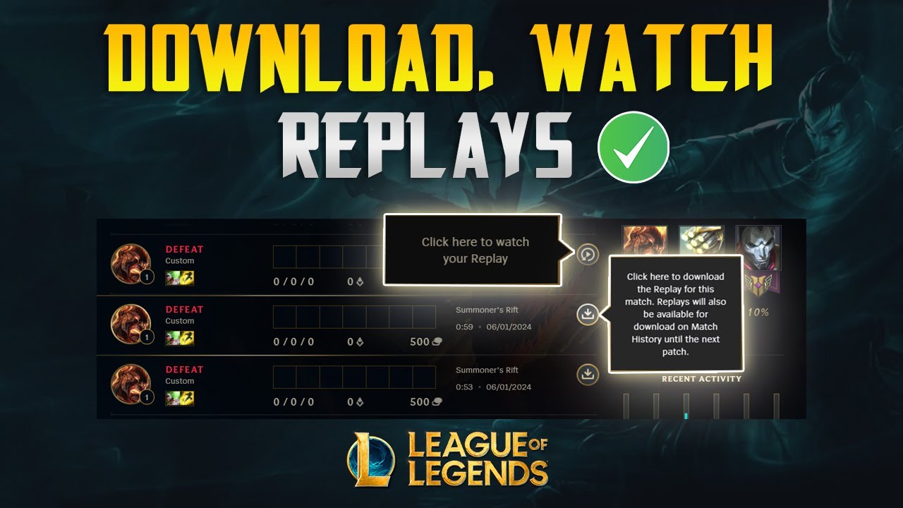 How To Download and Watch League Of Legends Replays | Find and Share ...