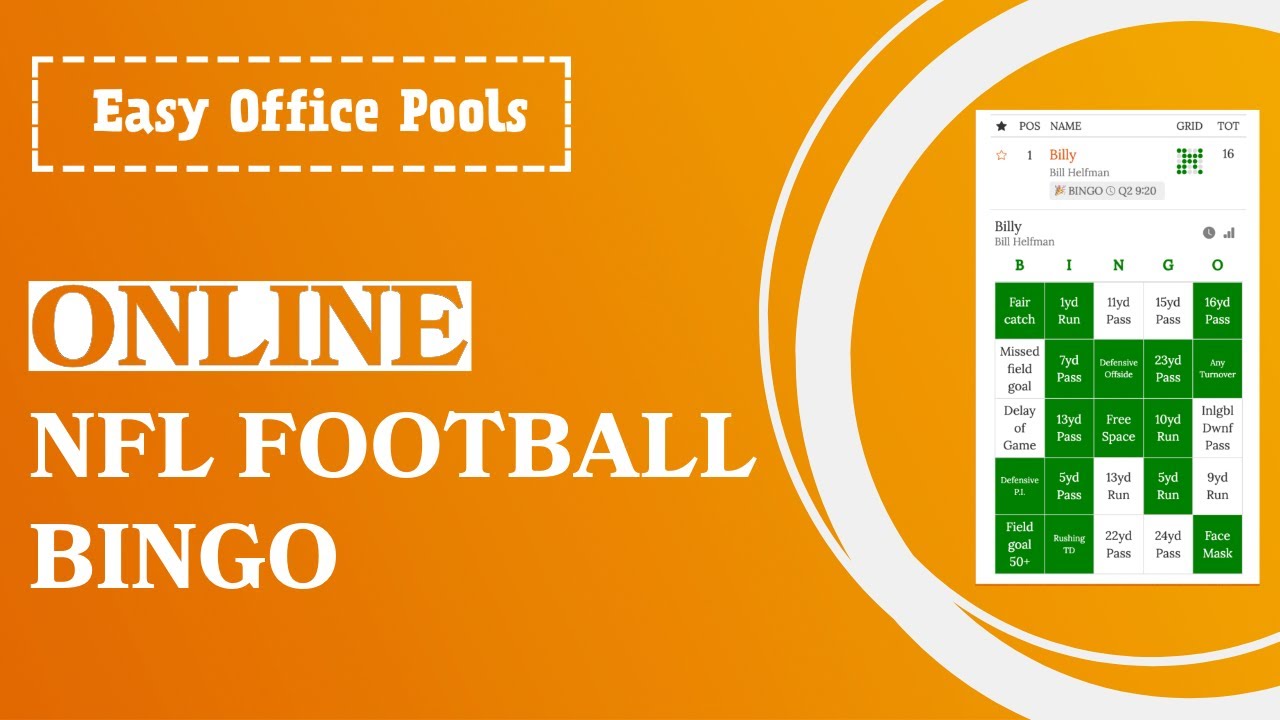 Online NFL Football Bingo with Easy Office Pools - YouTube