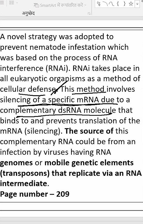 RNA interference involves Synthesis of cDNA and RNA using reverse transcriptase - YouTube