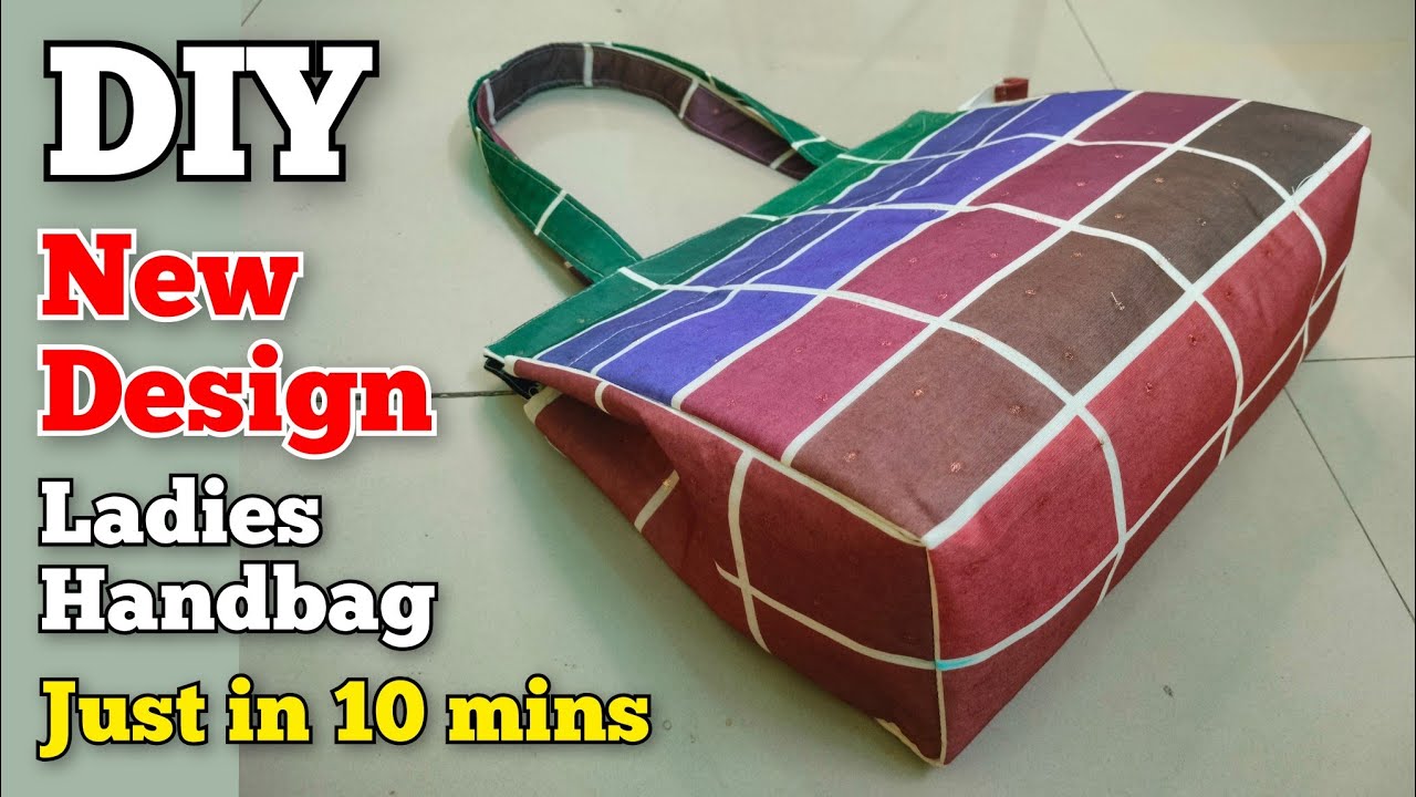 ⭐New Design - Ladies handbag making at home| Handbag cutting and ...