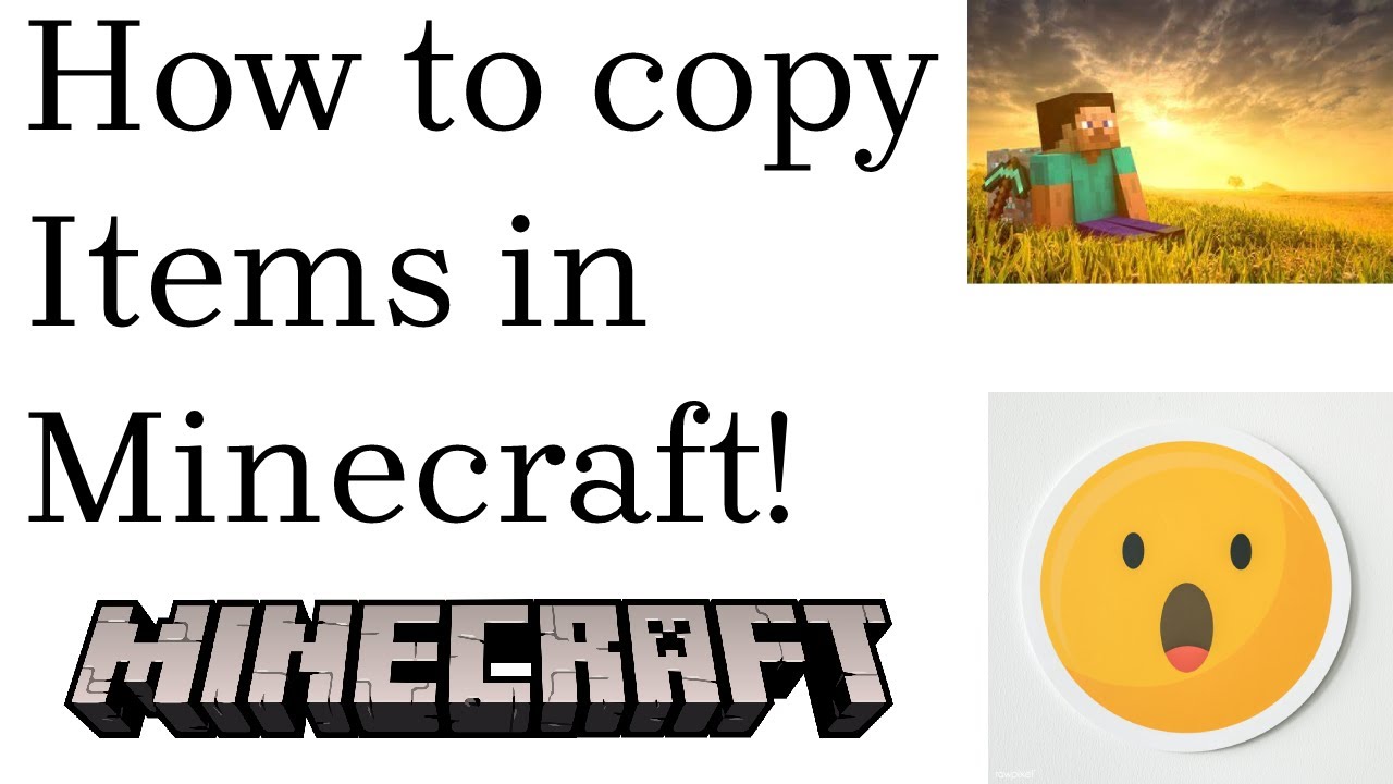 How To Copy Items In Minecraft NO MODS YouTube How To Copy Items In Minecraft NO MODS YouTube