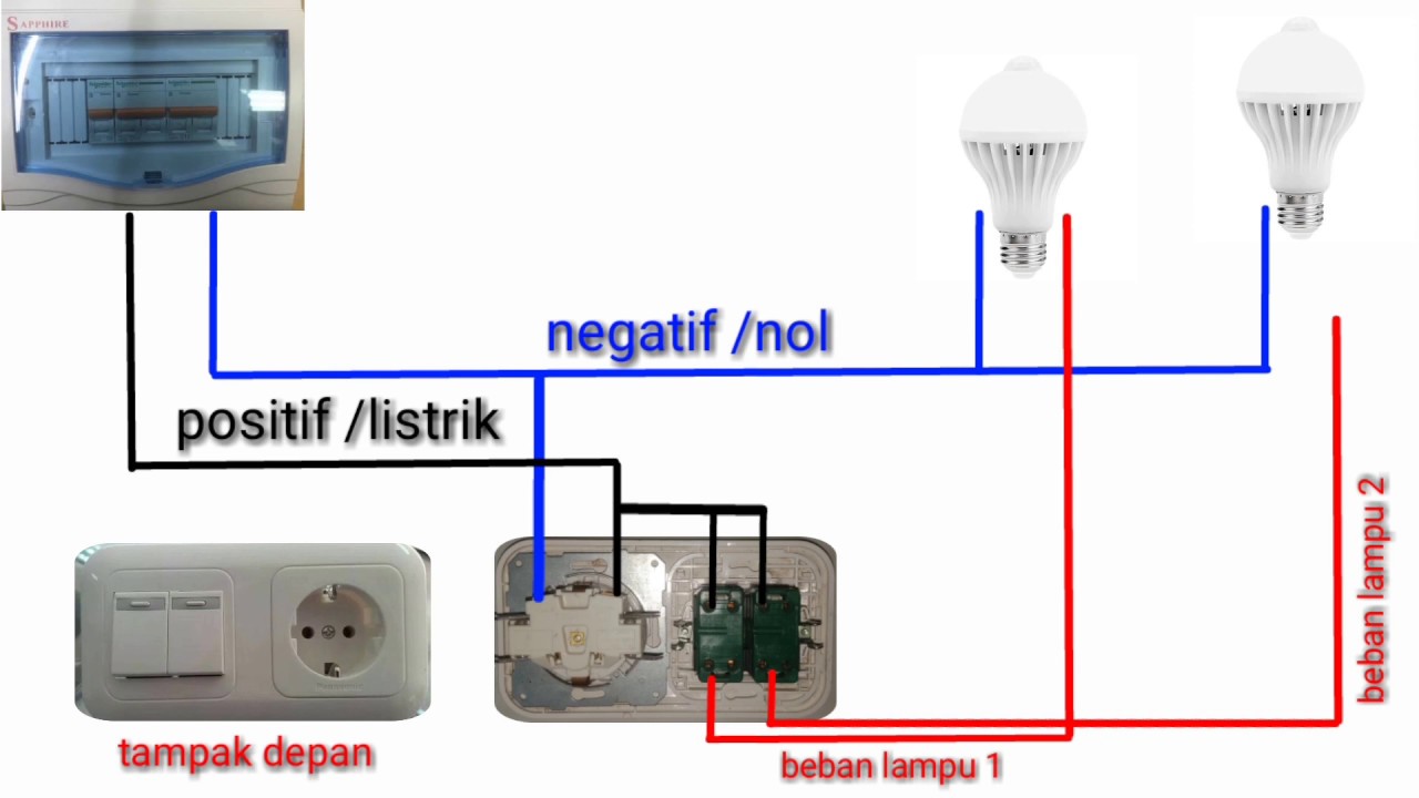 CARA PASANG SAKLAR GANDA STOP KONTAK - YouTube