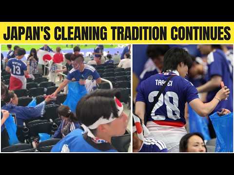 Japanese fans win hearts again by cleaning stadium after FIFA World Cup match vs Netherlands