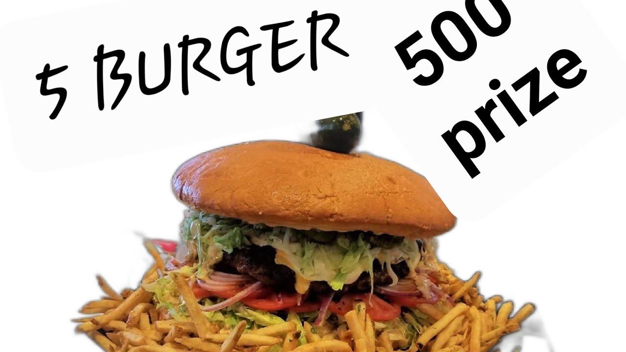 5 BURGER CHALLENGE IN 2 MINUTES || 5 बर्गर खाइये 🍔500💵 ले जाईए ...