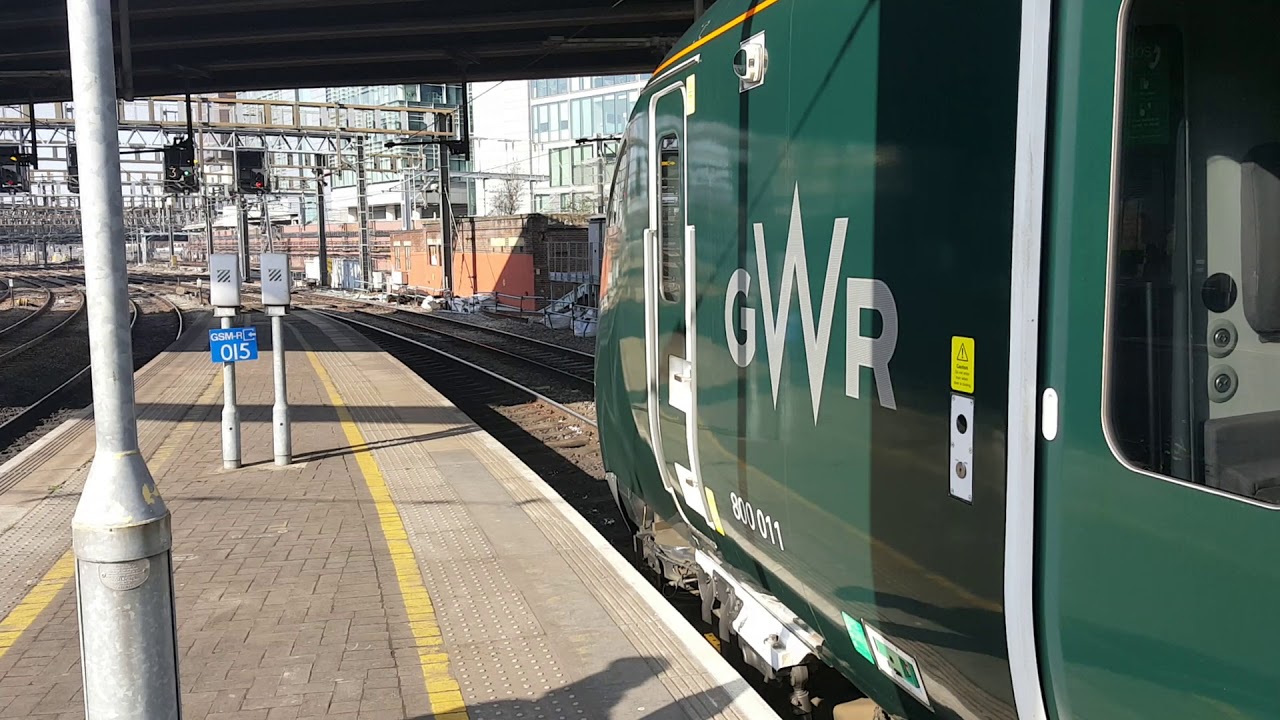 GWR IET class 800 departs London Paddington. - YouTube