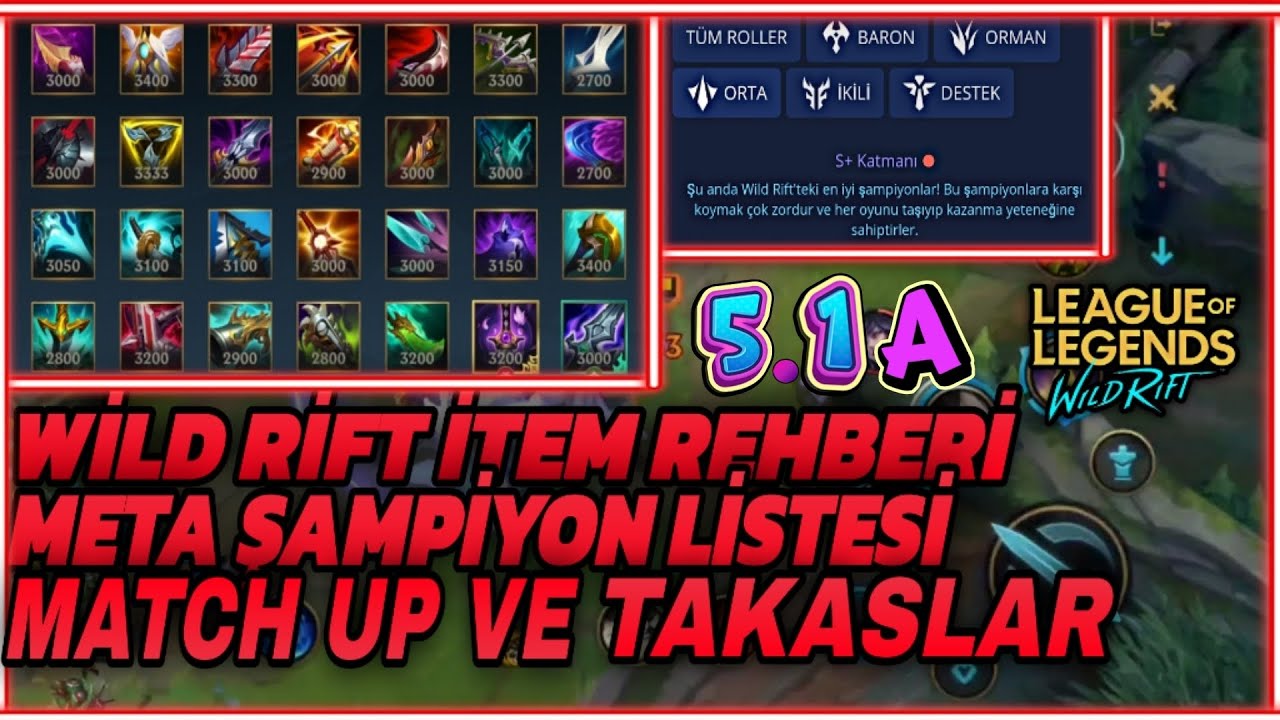 BUNLARI BİLMİYORSAN WİLD RİFT OYNAMA !! WİLD RİFT EN DETAYLI ITEM ...