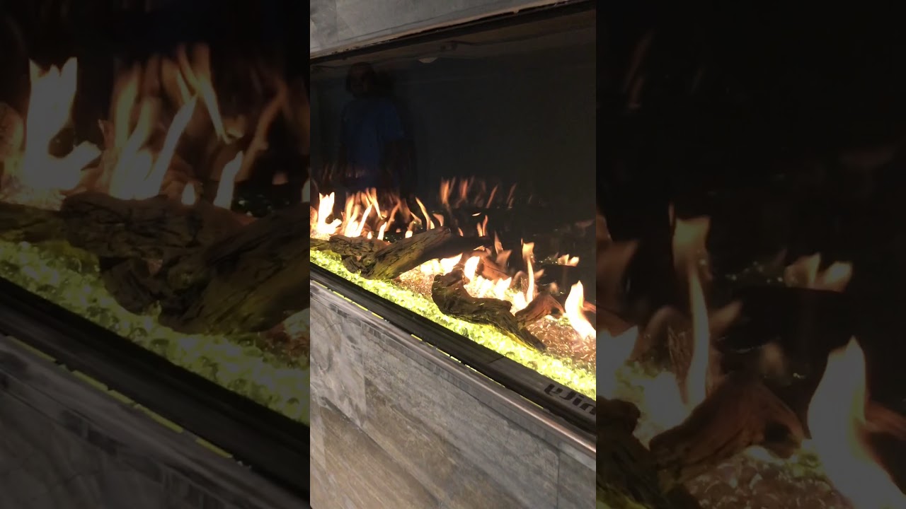 Flare-LC-80-H linear fireplace - YouTube
