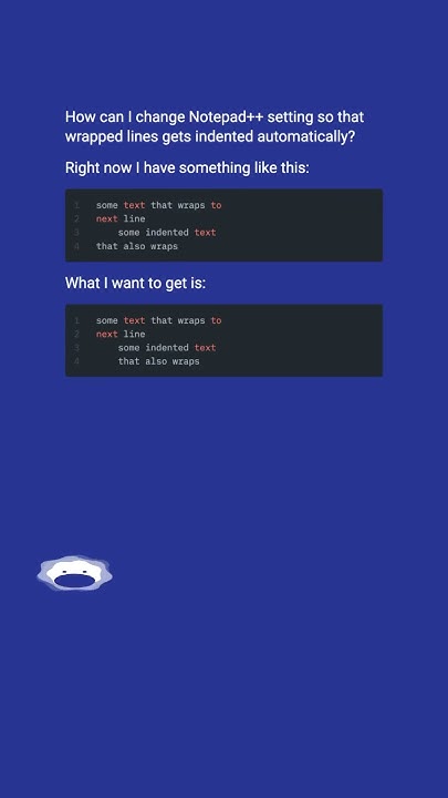 How can I indent the wrapped text in Notepad++? #shorts - YouTube