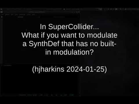 Plug: SuperCollider Synth *signal* arguments - YouTube