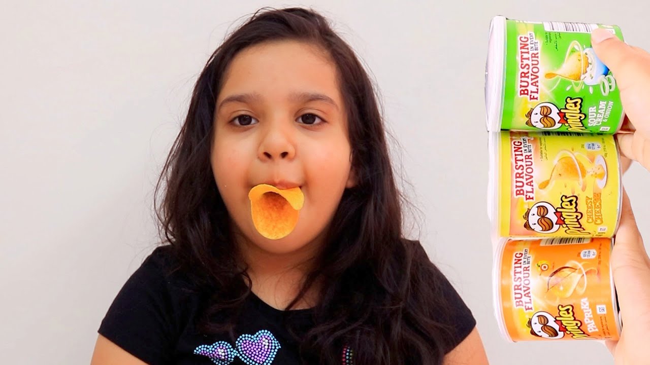 Fingers Family Kid Song Colorful pringles Cute shfa and kid - YouTube