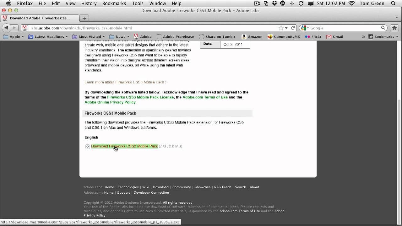 Fireworks CS5: Installing the CSS3 Mobile Pack - YouTube