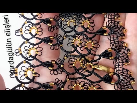 Boncuklu sıralı mekik oyası modeli yapımı #cover #mekikoyası #siralimekikoyasimodelleri#henna #oyaml