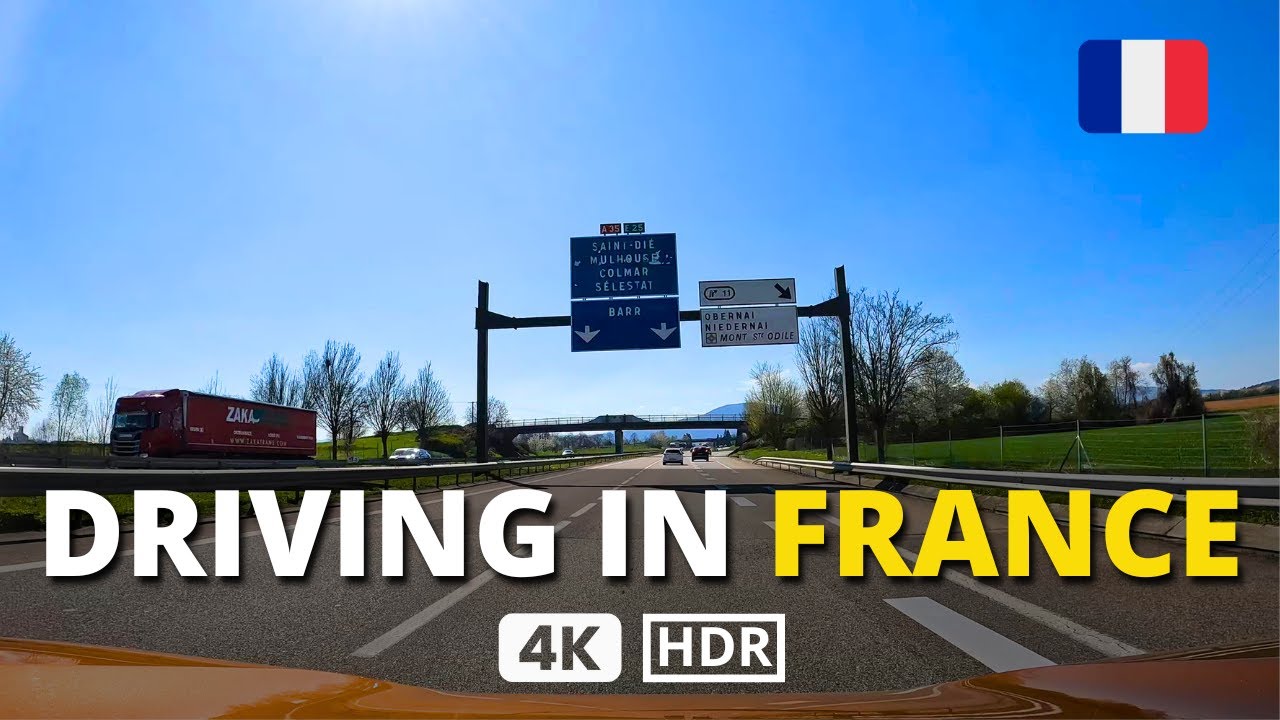 🙏 Road Trip FRANCE Driving the FRENCH HIGHWAY. Strasbourg - Eguisheim ...