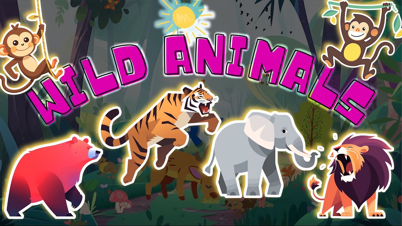 Wild Animals Sound for Kids| Guess the Wild Animals from Shadows| Learn ...