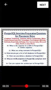 PostgreSQL Interview Questions for Placement 🏵🐦 - YouTube