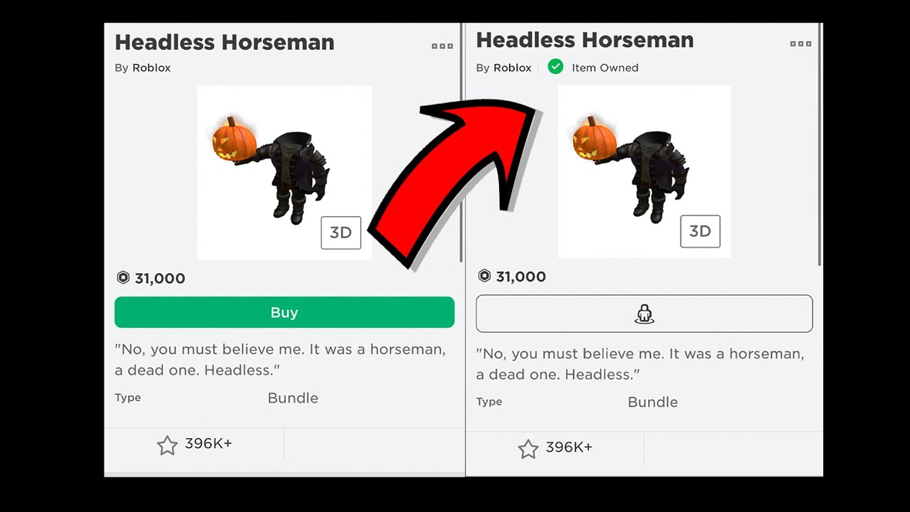 I Bought 2 Roblox Headless Horseman Avatars... - YouTube