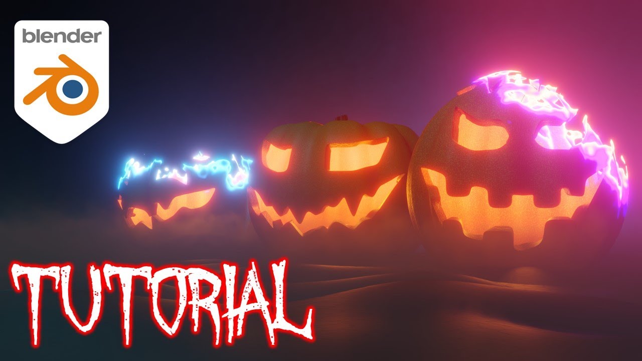 Easy Halloween Pumpkins with Ghostly Effects | Blender Tutorial - YouTube