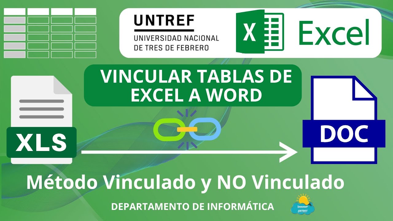 VINCULAR TABLAS DE EXCEL EN WORD - YouTube