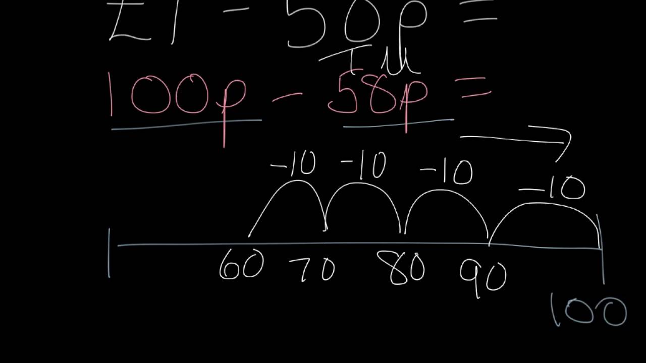 How To Subtract An Amount Of Money Using A Number Line YouTube how-to-subtract-an-amount-of-money-using-a-number-line-youtube