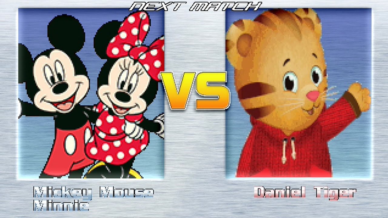 M.U.G.E.N BATTLES | Mickey Mouse/Minnie Mouse vs Daniel Tiger - YouTube