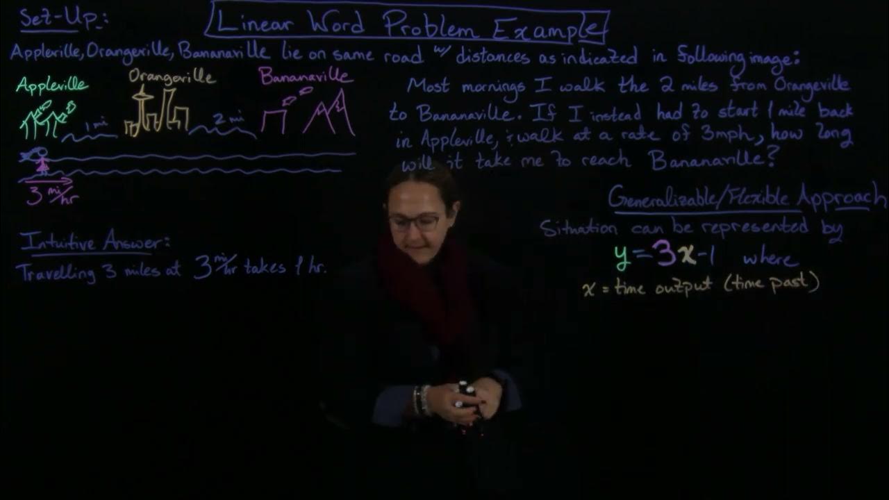 Linear Word Problem Example - YouTube
