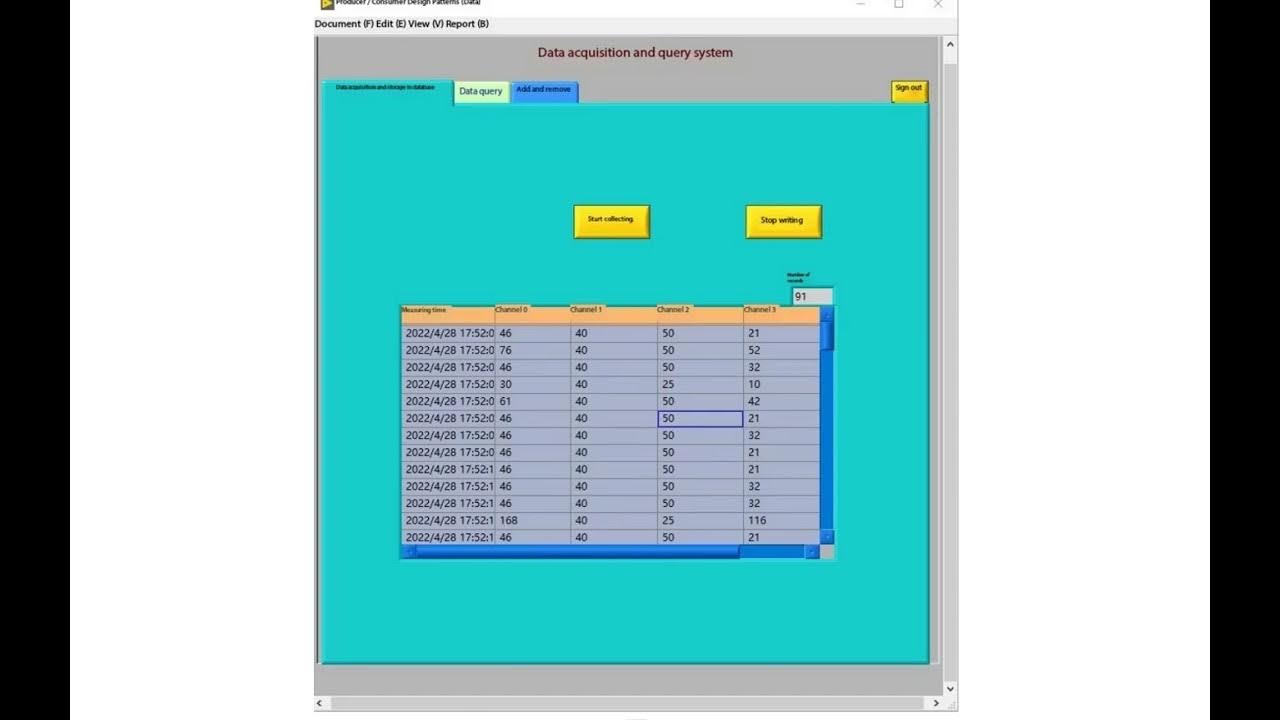 LabVIEW Data Collection and Access Database Query System - YouTube