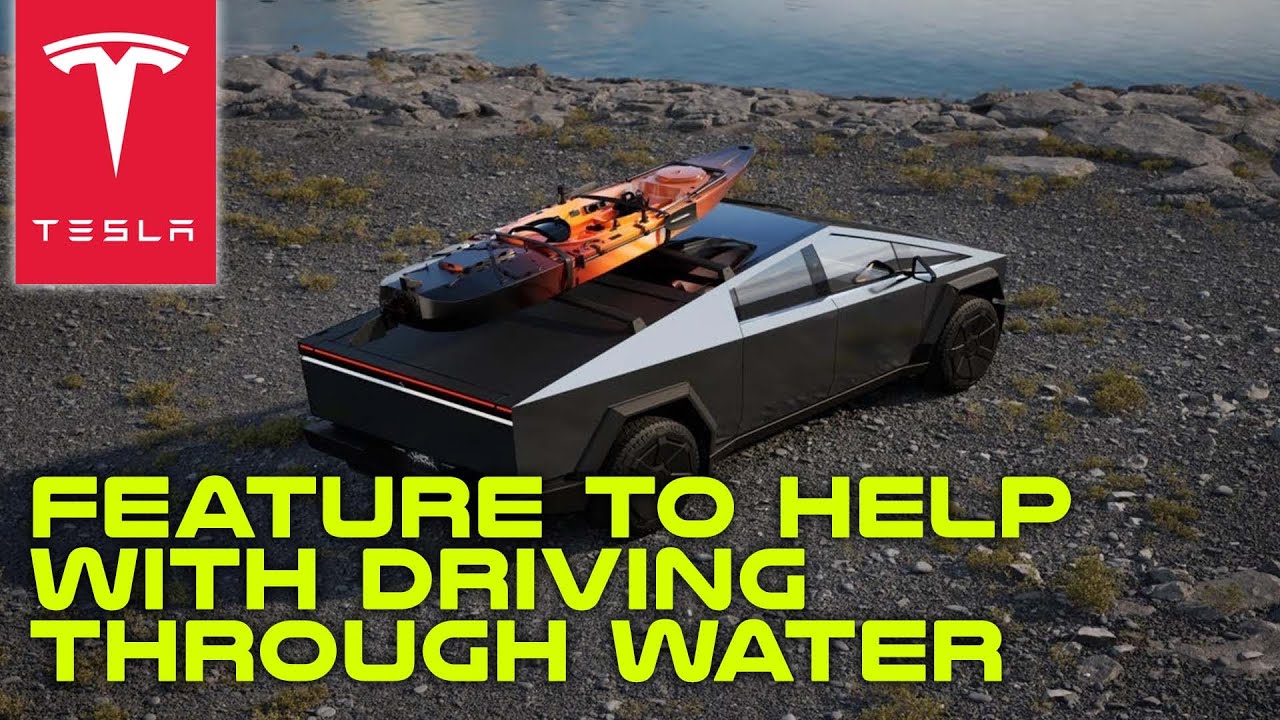 Tesla Cybertruck has a feature to help with driving through water - YouTube