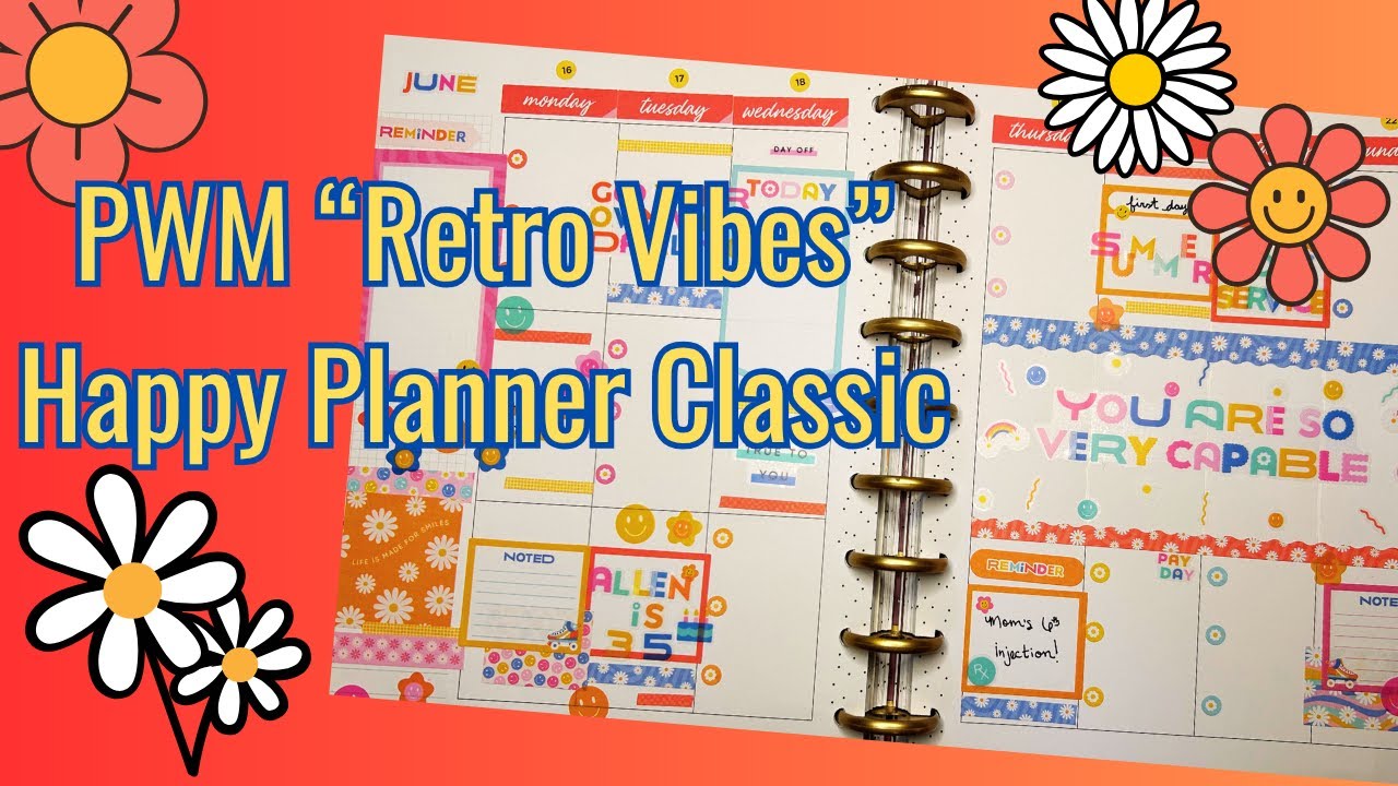 PWM-“Retro Vibes” / Happy Planner Classic - YouTube