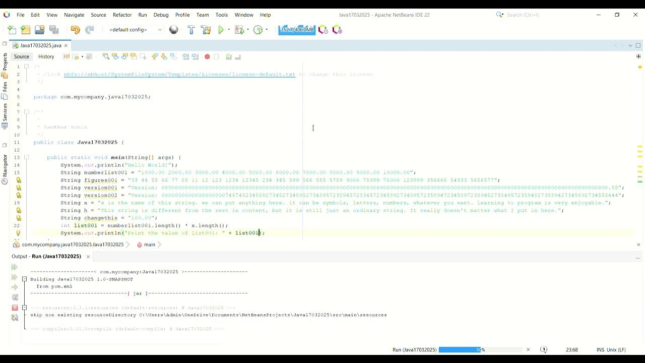 COMPUTER PROGRAMMING Java17032025 Apache NetBeans IDE 22 AMD A4-6300 APU PC 17.03.25 - YouTube