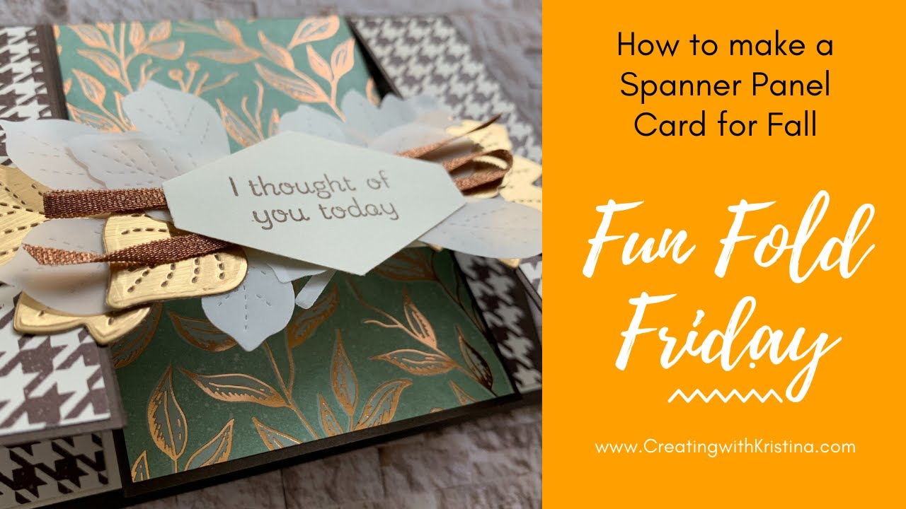 How to make a Spanner Panel Card for Fall - YouTube
