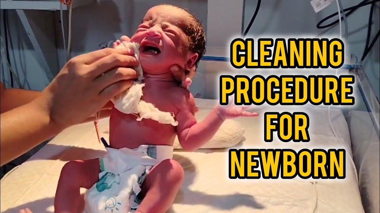 Newborn Baby Cleaning Procedure In NICU | Morning Care For Newborn Baby ...