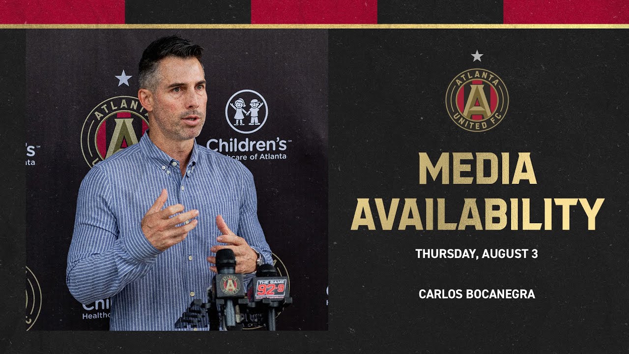 Carlos Bocanegra speaks to the media following the end of the 2023 MLS ...