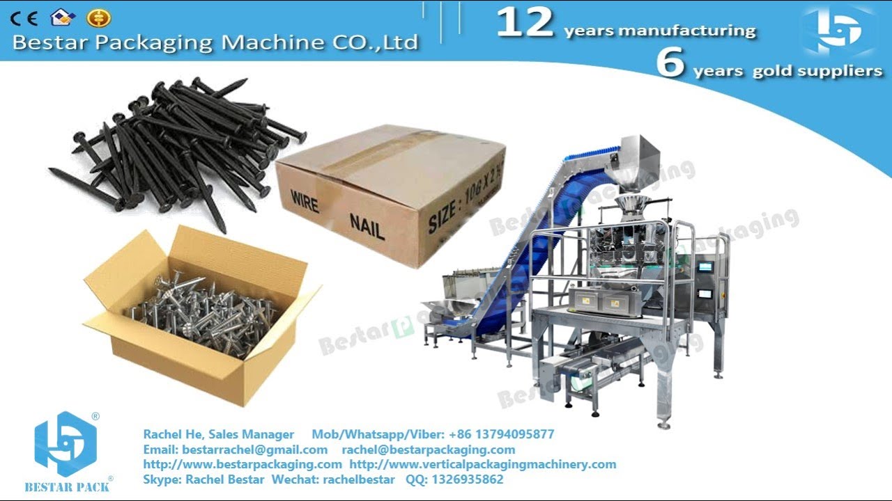Steel nails Metal nails 5kg automatic weighing and filling in box ...