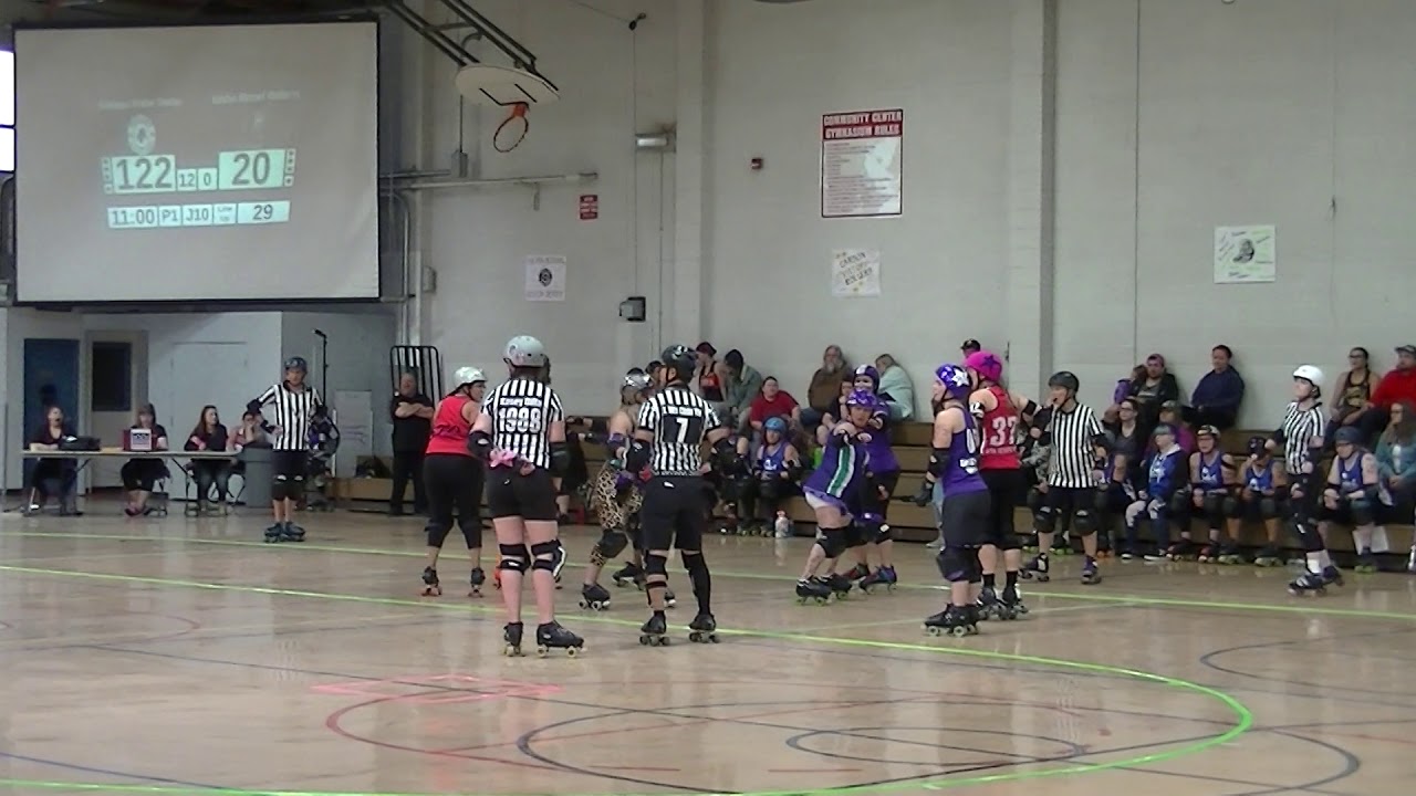 Idaho Rebel Rollers vs Outlaws Roller Derby 10 26 19 Jam 11 - YouTube