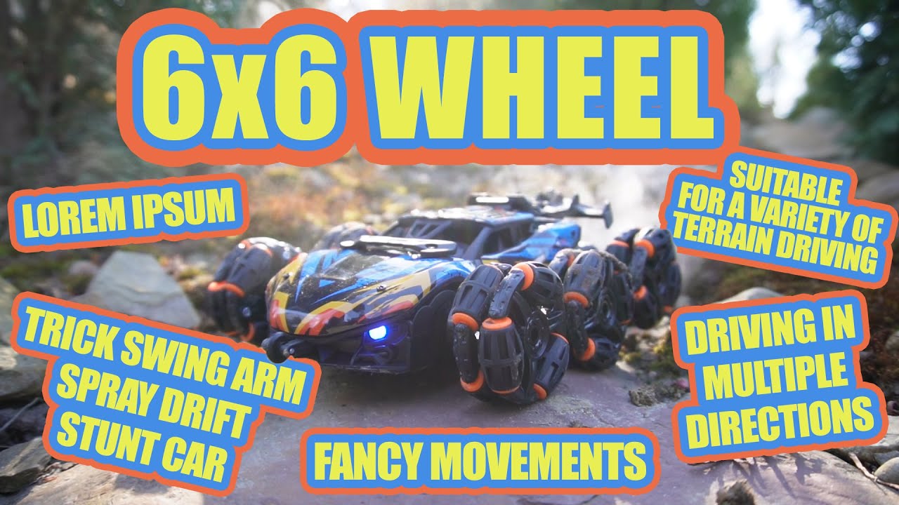 MUST HAVE! 6X6 Drive Trick Swing Arm Spray Drift Stunt Car Remote ...