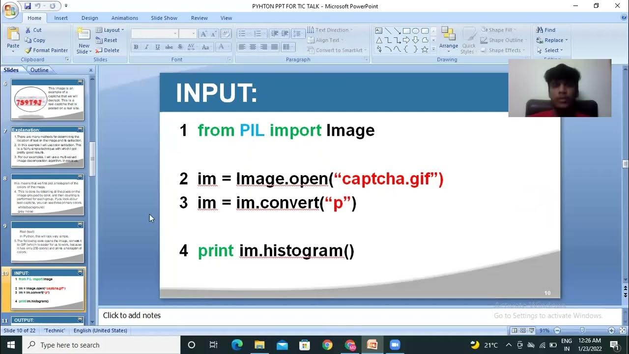 presentation on DECODING CAPTCHA USING PYTHON - YouTube
