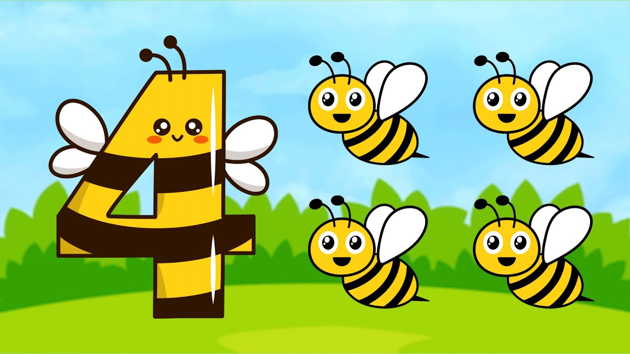 Aprenda os números de 1 a 10 - Contando Abelhas [Infantil Educativo ...