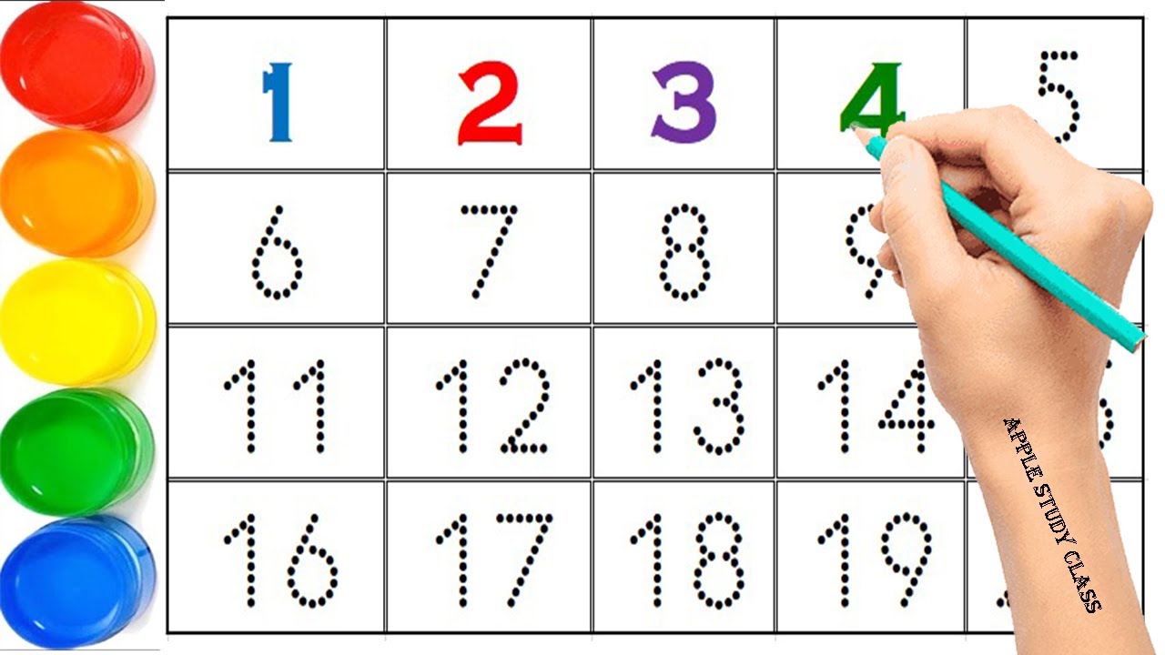 Learn 123 number 1 to 10, One two three learn to count, preschool ...