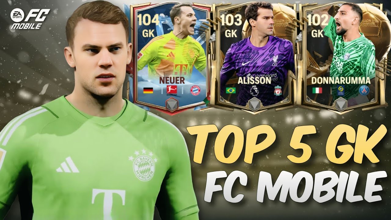TOP 5 GK IN FC MOBILE 🤯 TOP 5 GOALKEEPER IN AFFORDABLE PRICE FC MOBILE ...