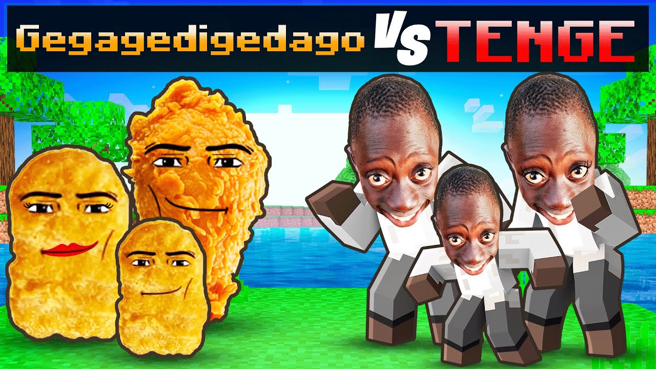Famille TENGE TENGE vs Famille NUGGET GEGAGEDIGEDAGO sur Minecraft ...
