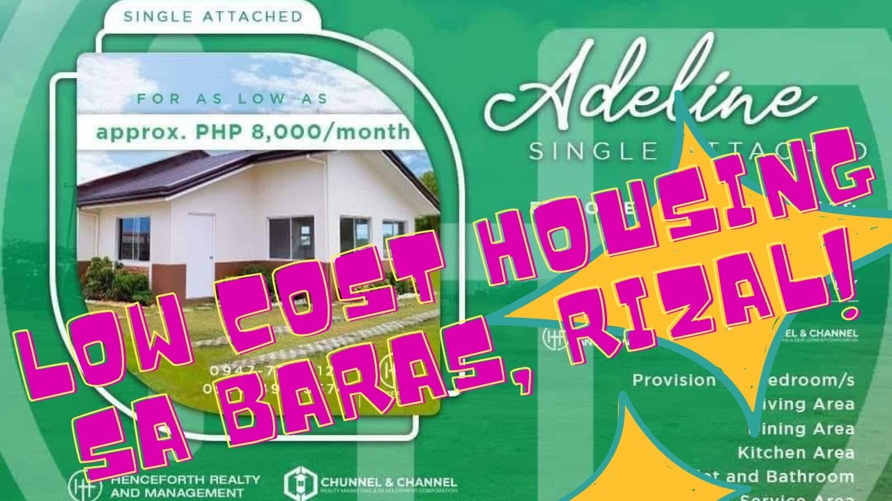 Adeline Model - Baras, Rizal Low Cost Housing Project - YouTube
