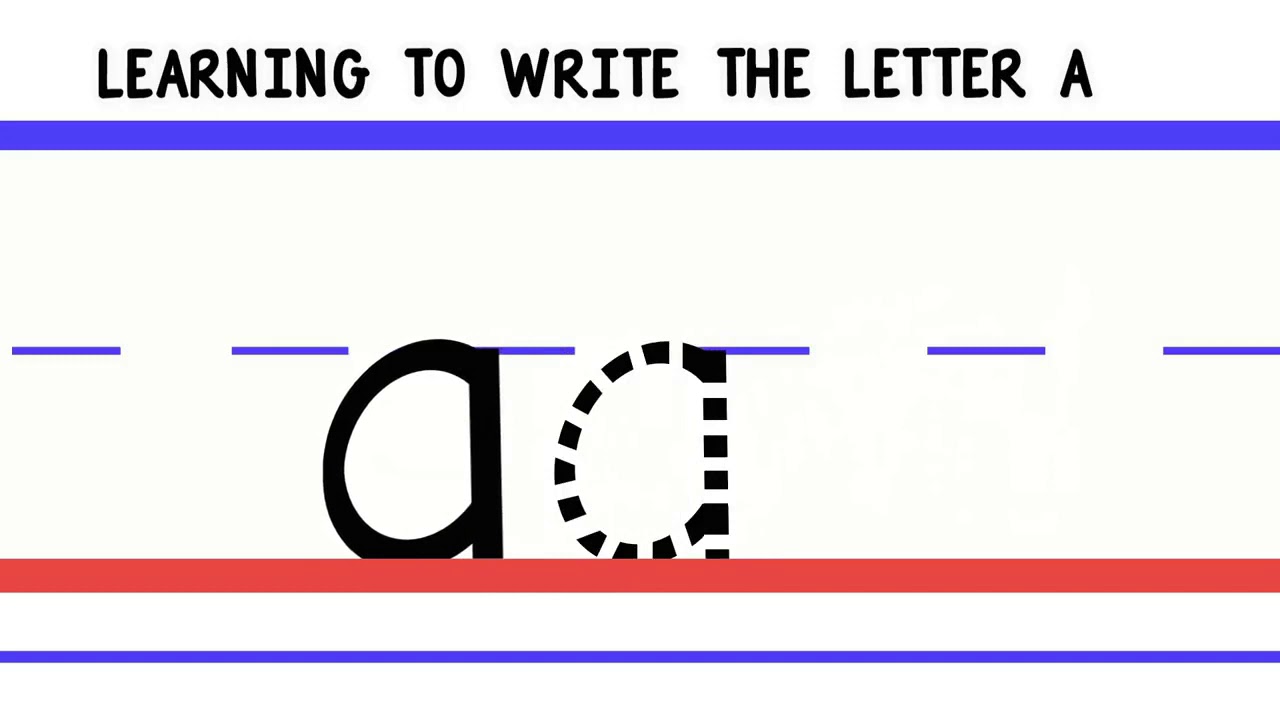 Learning to write the letter A _a _ For Play Group - YouTube