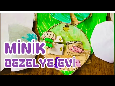 🌈Kağıttan minik bezelye evi 🏠 aşırı tatlı minyatür ev 😍 etkinlik videosu/ PAPER DIY/Kağıttan Ev